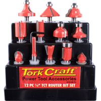 Tork Craft Router Bit Set 12Pc Plastic Box 1/4 Shank | Buy Online in ...