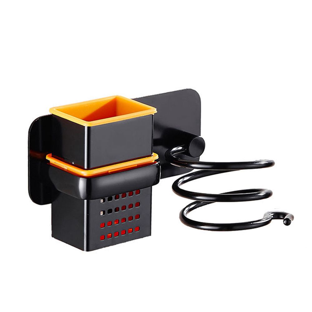 Wall Mount Spiral Spring Hair Dryer Hanging Rack - Black | Shop Today ...