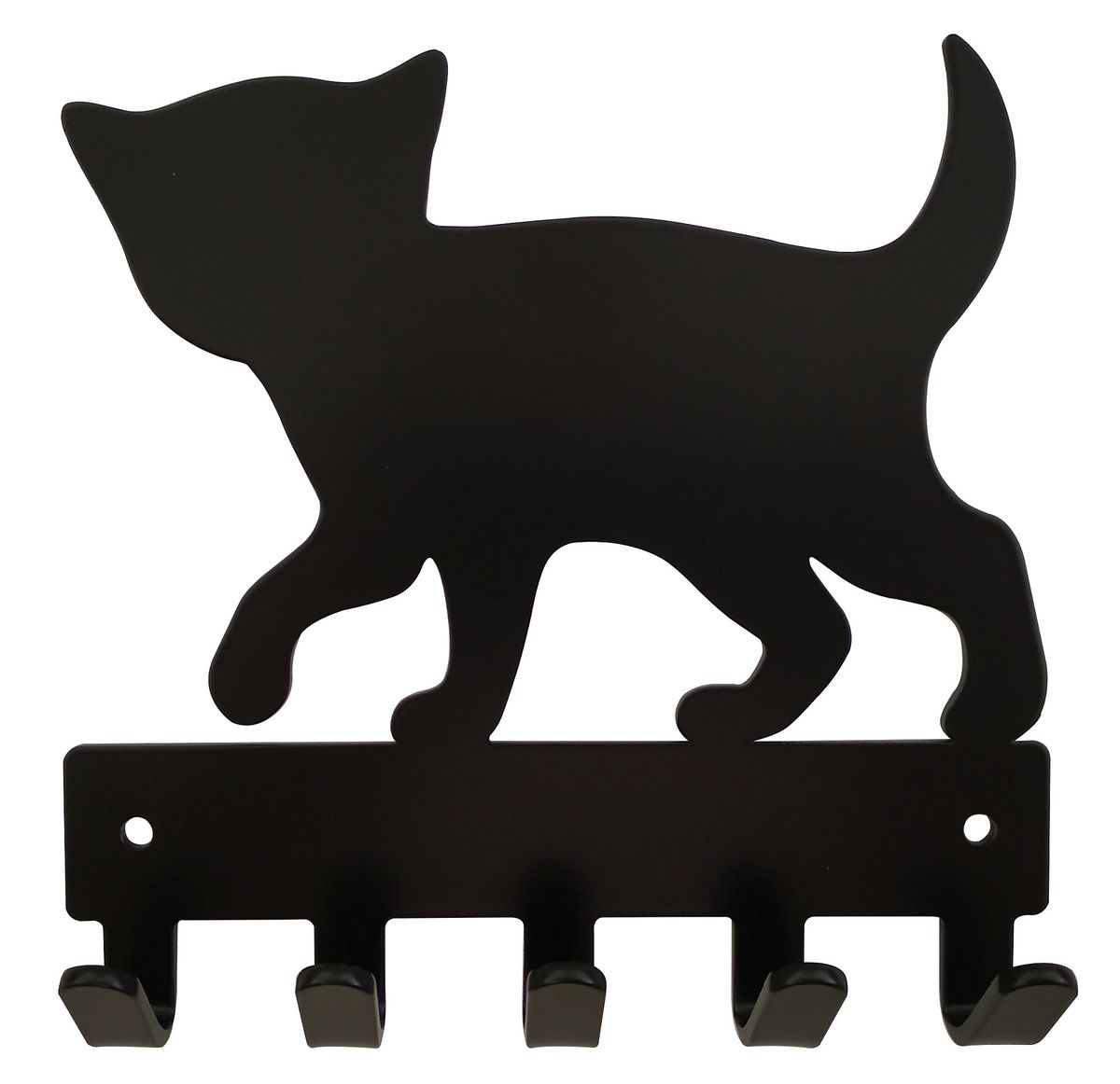 Kitten Key Rack & Leash Hanger - 5 Hooks - Black | Shop Today. Get it ...