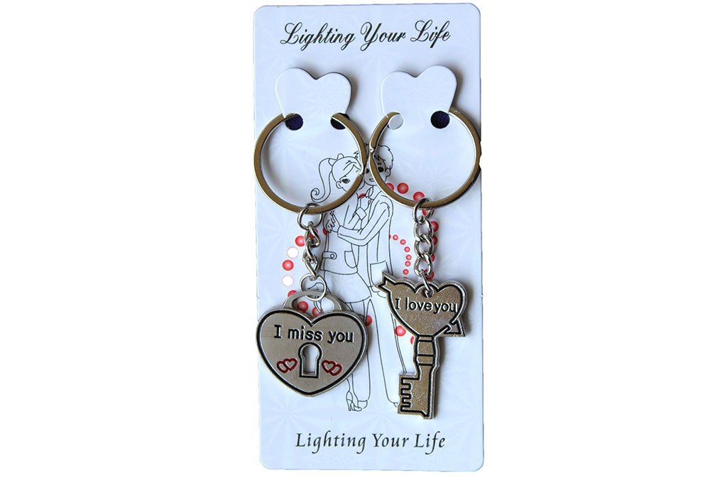 His and Hers Matching Keyrings with Lock and Key | Shop Today. Get it ...