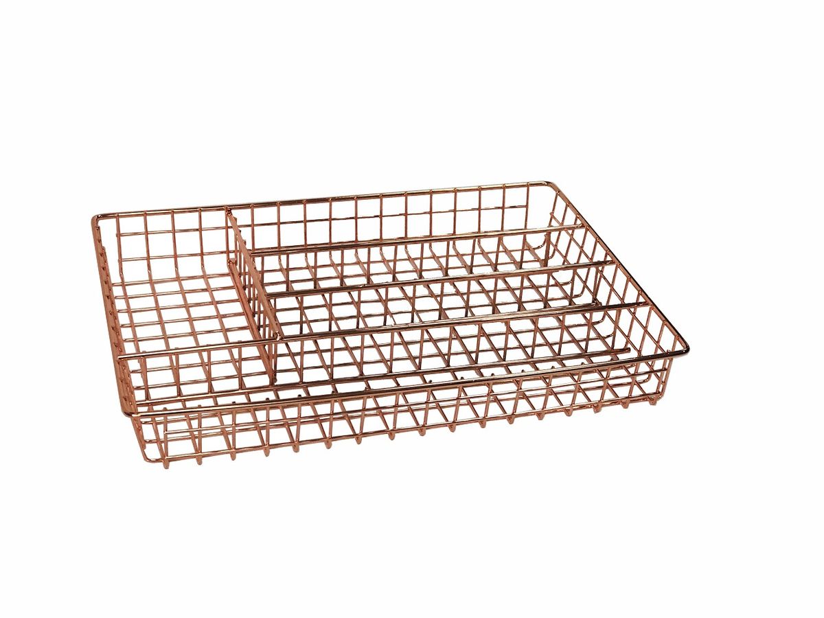 Continental Homeware Rose Gold Cutlery Divider | Shop Today. Get it ...