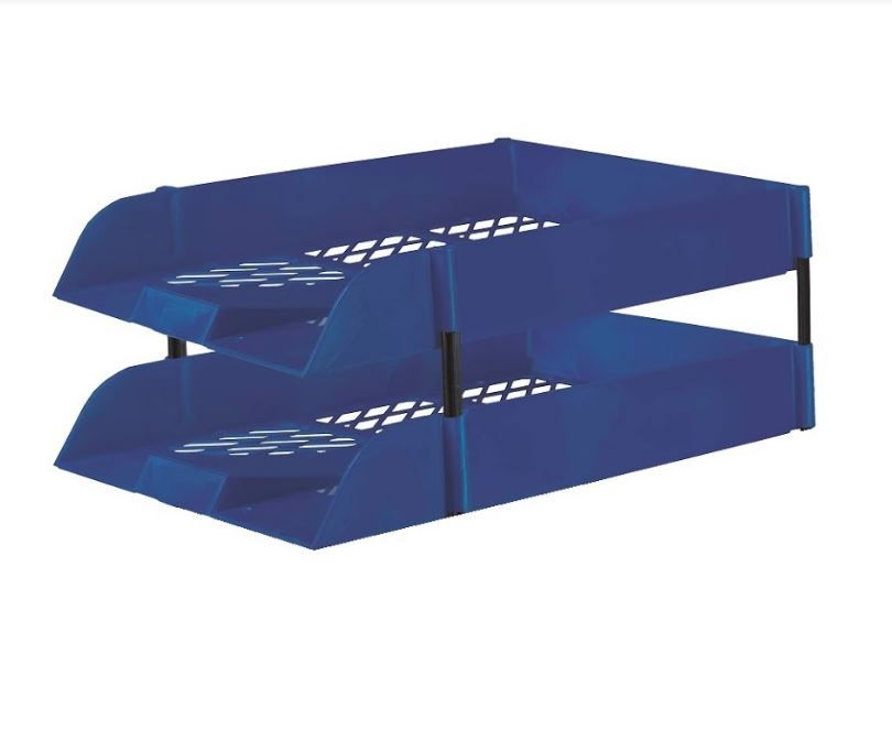 Treeline Desk Letter Tray Set 2 Tier Blue | Shop Today. Get it Tomorrow ...