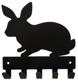 Rabbit Key Rack & Leash Hanger - 5 Hooks - Black | Shop Today. Get it ...