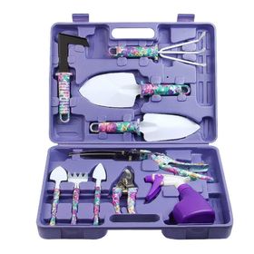 10 Pieces Gardening Hand Tools with Purple Floral Print | Shop Today ...