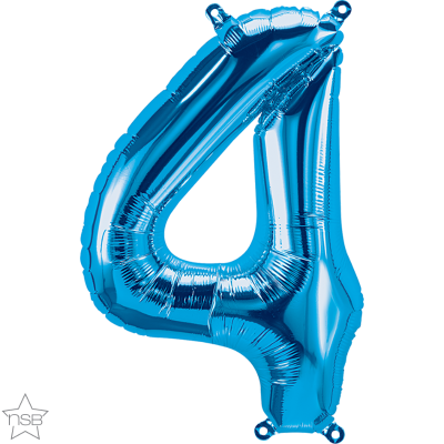 16 Inch Foil Number 4 Blue 1CTP | Shop Today. Get it Tomorrow ...