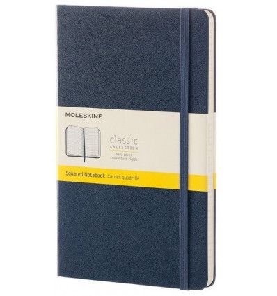 Moleskine Classic Sapphire Blue Large Squared Notebook | Shop Today ...