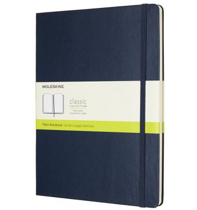 Moleskine Classic Sapphire Blue X-Large Plain Notebook | Shop Today ...