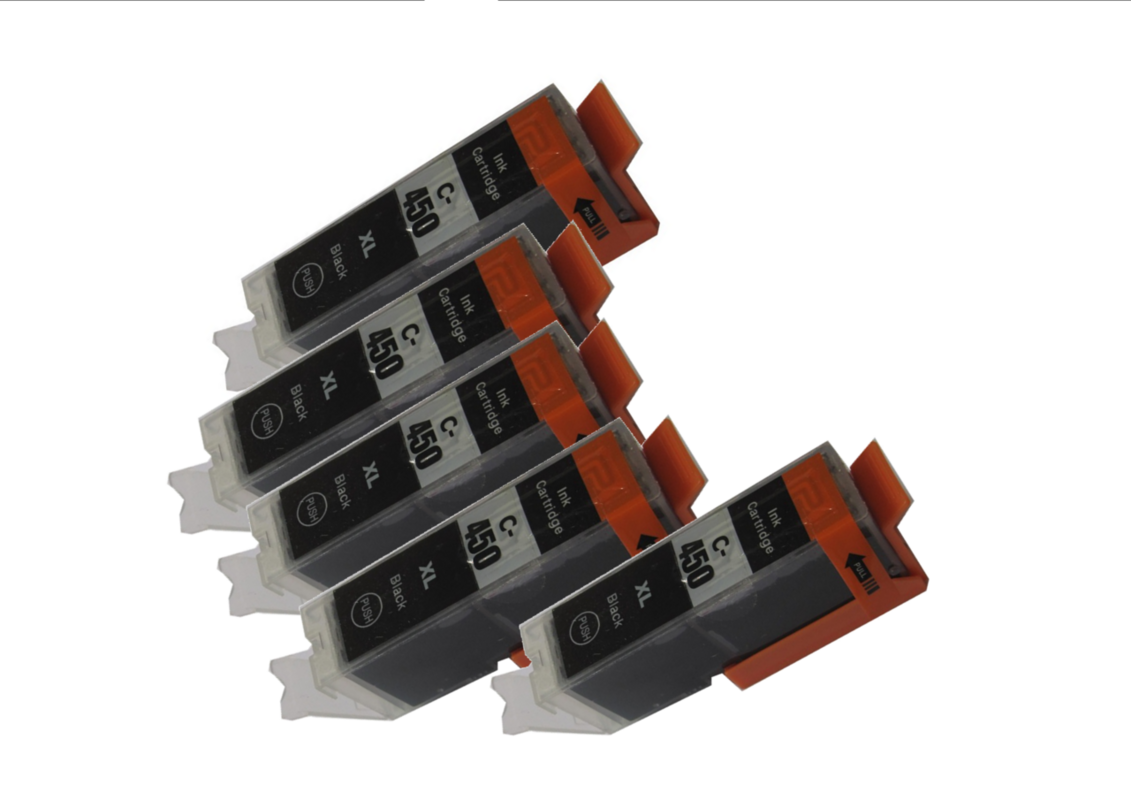 Canon 450XL / PGI-450 Black Ink Cartridges x 5 - Compatible | Shop ...