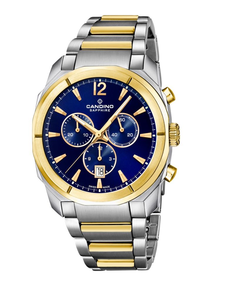 Candino Swiss Made Mens Stainless Steel Watch - Chrono Sports ...