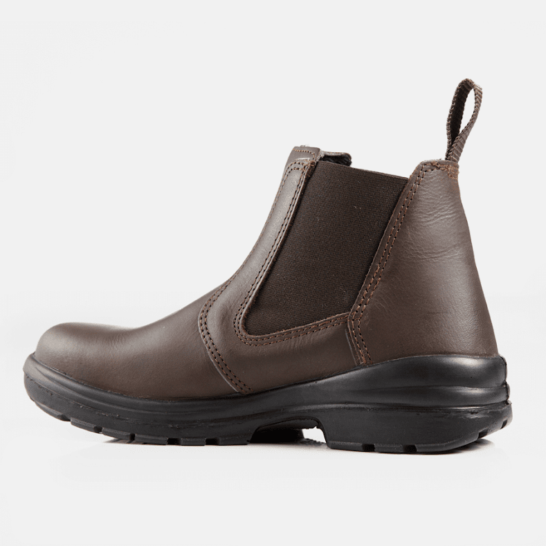 SiSi Sydney Leather Ergonomic Practical Safety Steel Toe Shoes - Brown ...