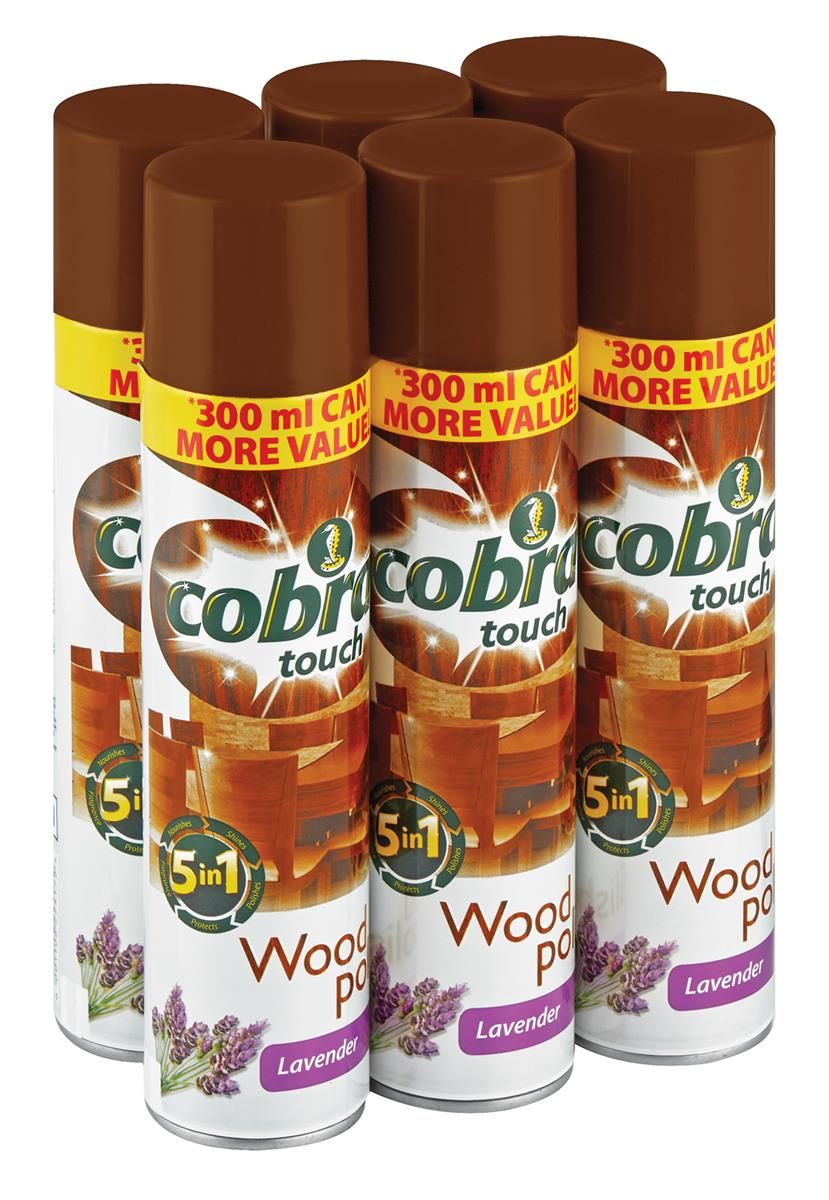 Cobra Touch 6x300ml, Wood Polish, Lavender | Shop Today. Get it ...