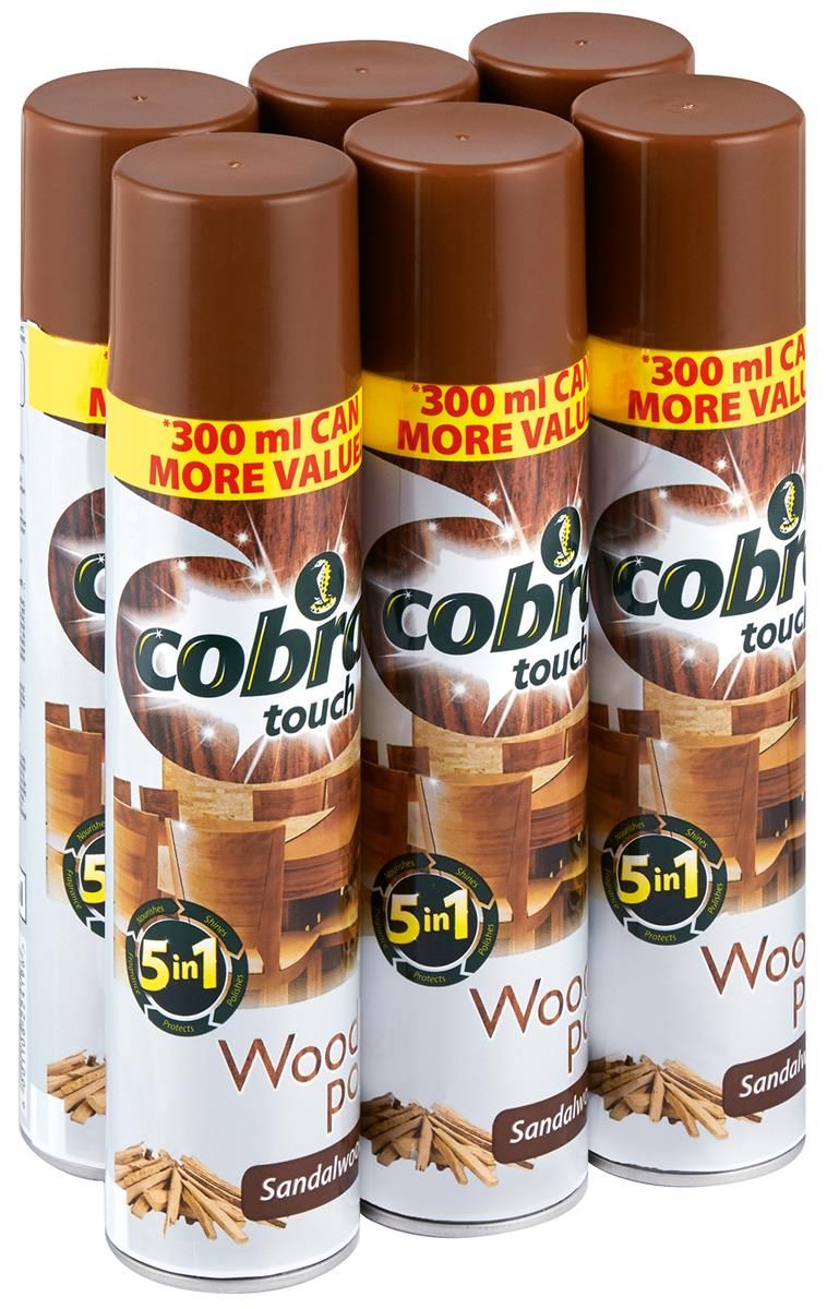 Cobra Touch 6x300ml, Wood Polish, Sandalwood | Shop Today. Get it ...