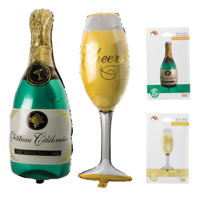 Bulk Pack x 4 Champagne Helium Foil Balloons (90cm) | Shop Today. Get ...