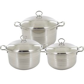 6 Piece Stainless Steel High Quality Cookware | Shop Today. Get it ...