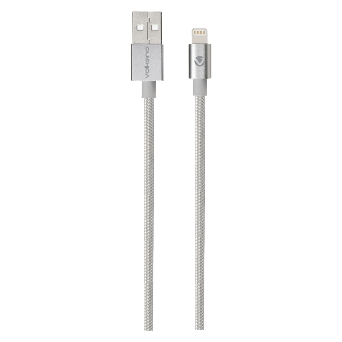 Volkano Strike Series MFI Lightning Charge/Data Cable 1.2m - Silver ...