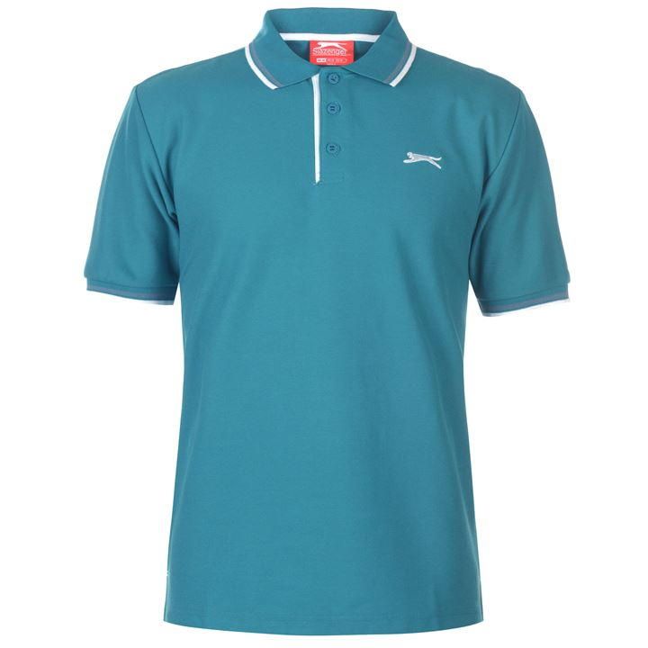 Slazenger Mens Tipped Polo Shirt - Teal Blue [Parallel Import] | Shop Today. Get it Tomorrow ...