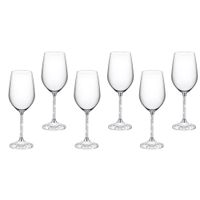 6 Piece Wine Glass Set With Rhinestone Filled Stems | Buy Online in ...