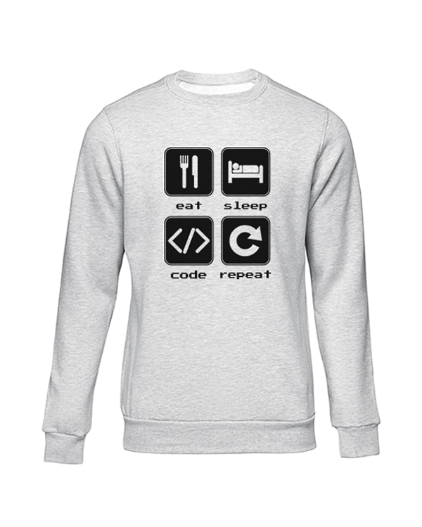 JuiceBubble Eat, Sleep, Code, Repeat 2 Sweater - Grey | Buy Online in ...