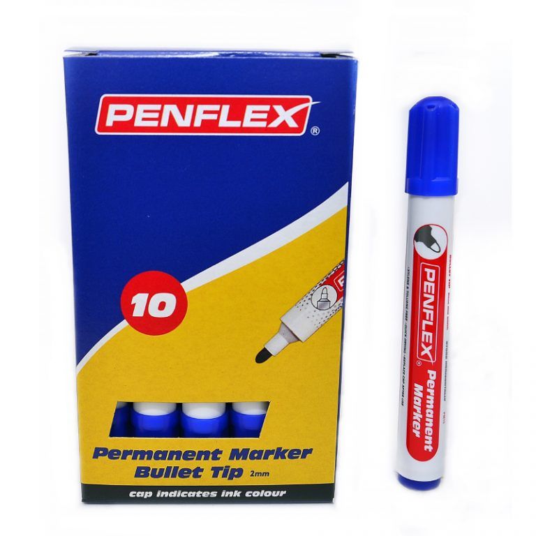 Penflex PM 15 Permanent Markers Bullet Tip Box-10 Blue | Shop Today ...