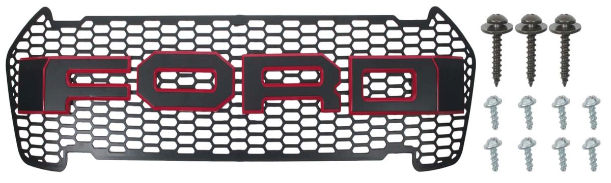 Grille with Black FORD Letters and Red Trim for Ford Ranger 2015 and ...