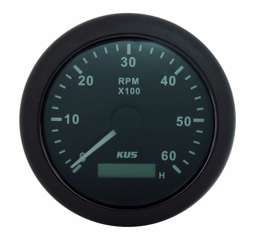 Kus Marine Tachometer with Digital Hour Meter - 85mm Diameter | Shop ...