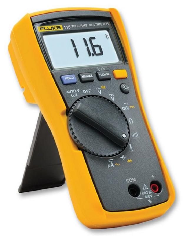 FLUKE 116 -HVAC Digital Multimeter, 110 Series, 6000 Count, True RMS ...