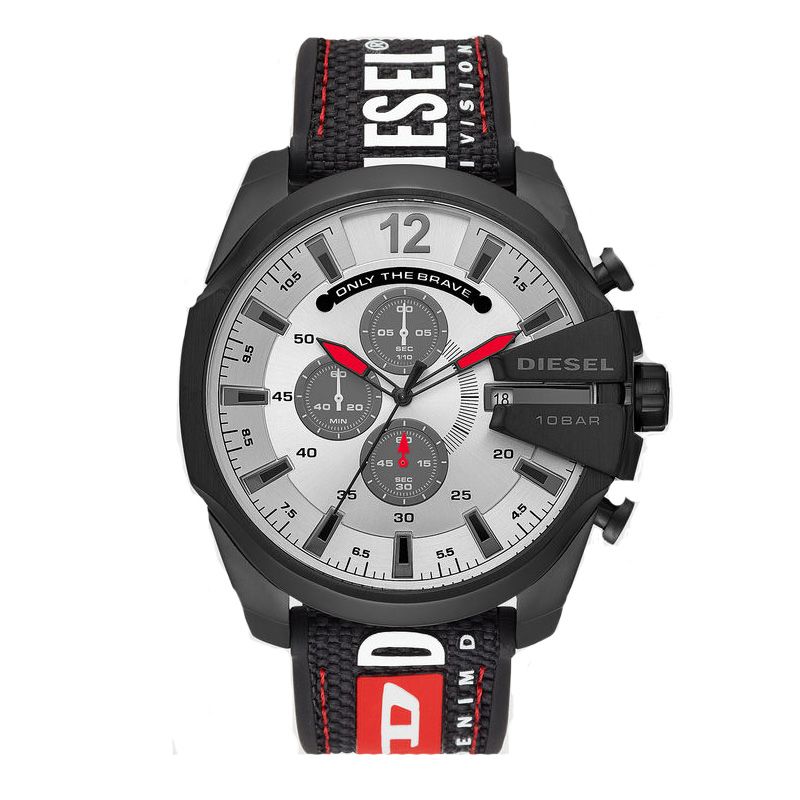 Diesel Mega Chief chronograph black nylon watch- DZ4512 | Shop Today ...