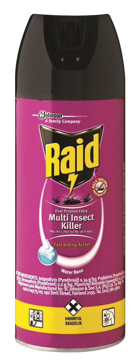 Raid Dual Purpose Insect Killer Aerosol - Shrink of 6 x 300ml | Shop ...