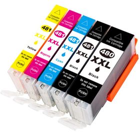 Vivid Colours Compatible With Canon 480 XXL / 481 XXL Ink Cartridge ...
