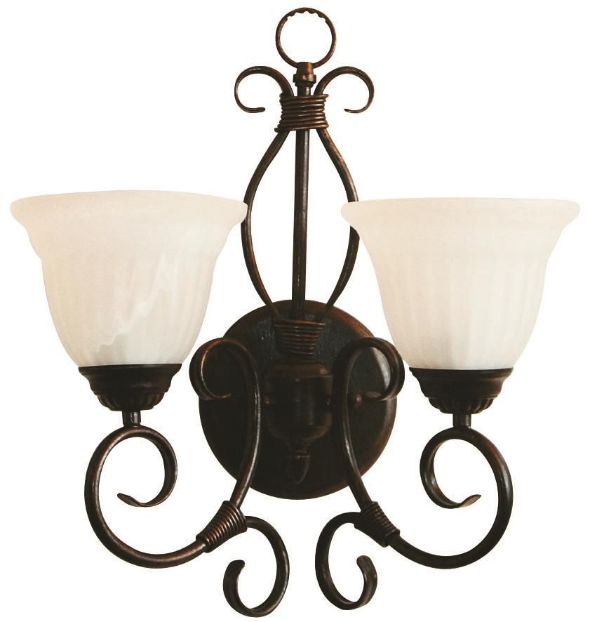 Old Gold Colour Up Facing Wall Bracket with White Glass | Shop Today ...