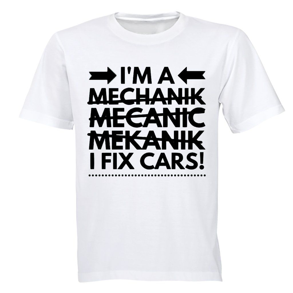 I Fix Cars - Mens - T-Shirt - White | Shop Today. Get it Tomorrow ...