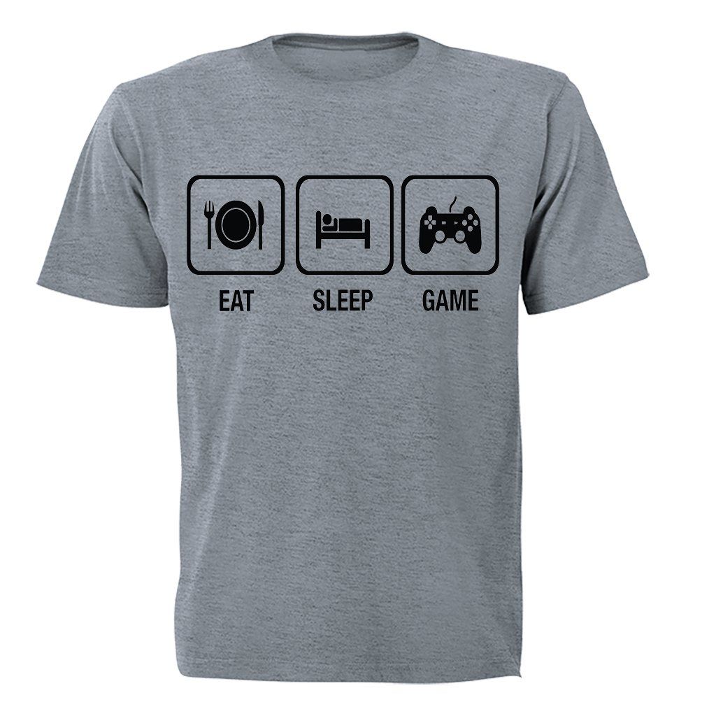 Eat. Sleep. Game - Mens - T-Shirt - Grey | Shop Today. Get it Tomorrow ...