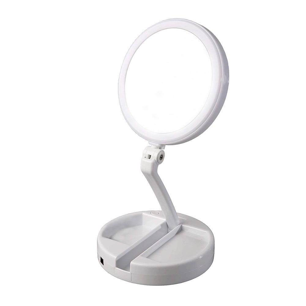 Foldable Double-sided LED Illuminated Cosmetic Mirror | Shop Today. Get ...