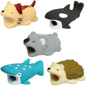 Cute Animal Bites Charger Cord Protector Saver - Set of 5 | Shop Today ...