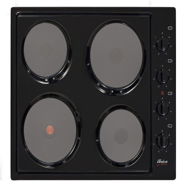 Univa 4 Solid Plate Hob With Control Panel - U156B - Black | Shop Today ...