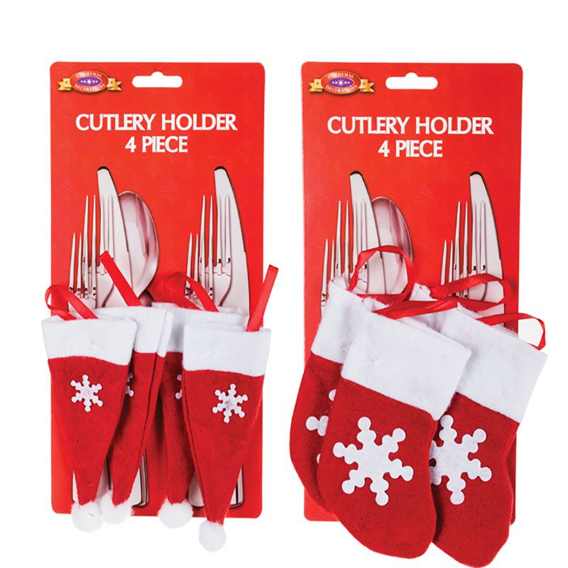 Bulk Pack x 2 Xmas Sundry Cutlery Holder 4pc | Shop Today. Get it ...