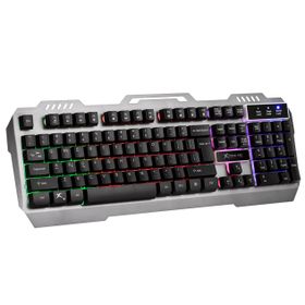KB-505 Wired Gaming Backlit Keyboard - Silver and Black | Buy Online in ...