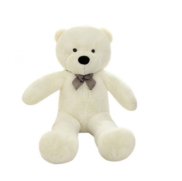 TANOTIB Cuddly Plush Teddy Bear With Bow Tie - Ivory White - 60cm ...