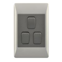 3 Lever 1 Way Light Switch for 2 X 4 Electrical Box | Buy Online in ...
