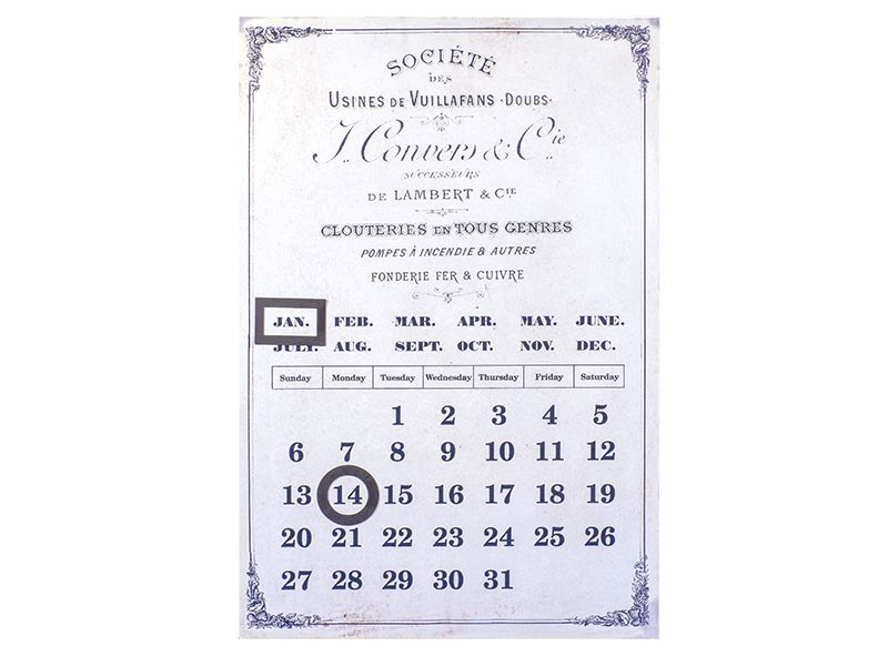 Grey & White Metal Calendar 36x24 | Shop Today. Get it Tomorrow ...