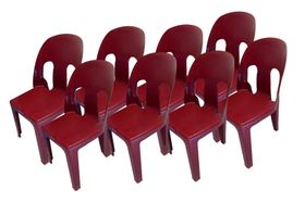 Durable Plastic Party Chair Combo Set of 8 - Red | Shop Today. Get it ...