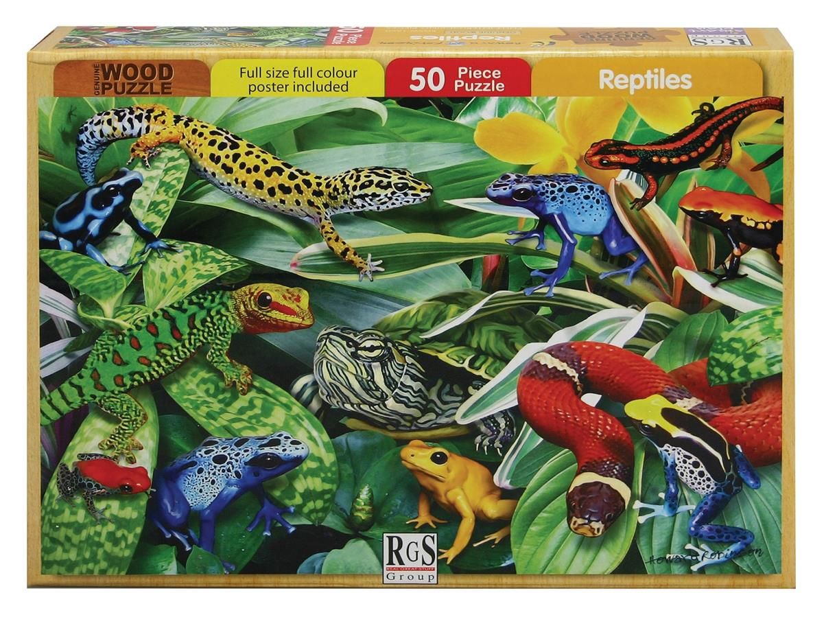 RGS Group Reptiles Wooden Puzzle 50 Piece A4 | Shop Today. Get it ...