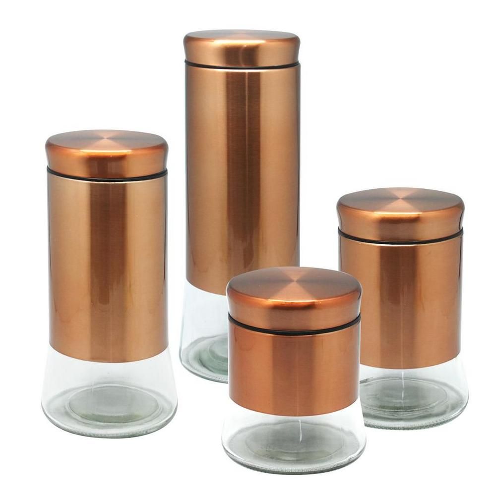Continental Homeware - 4 Piece Canister Set (Copper) | Shop Today. Get ...