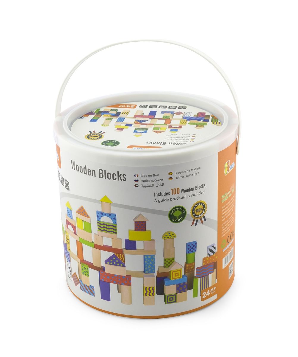 VIGA Colourful Block Set - Stripes (100pcs) | Shop Today. Get it ...