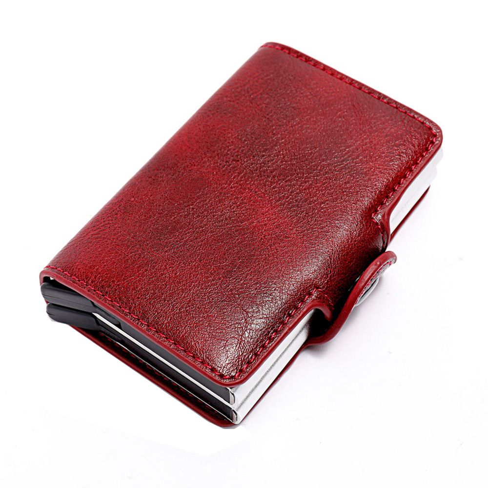 Double Aluminium RFID Credit Card Holder Case-Red | Shop Today. Get it ...