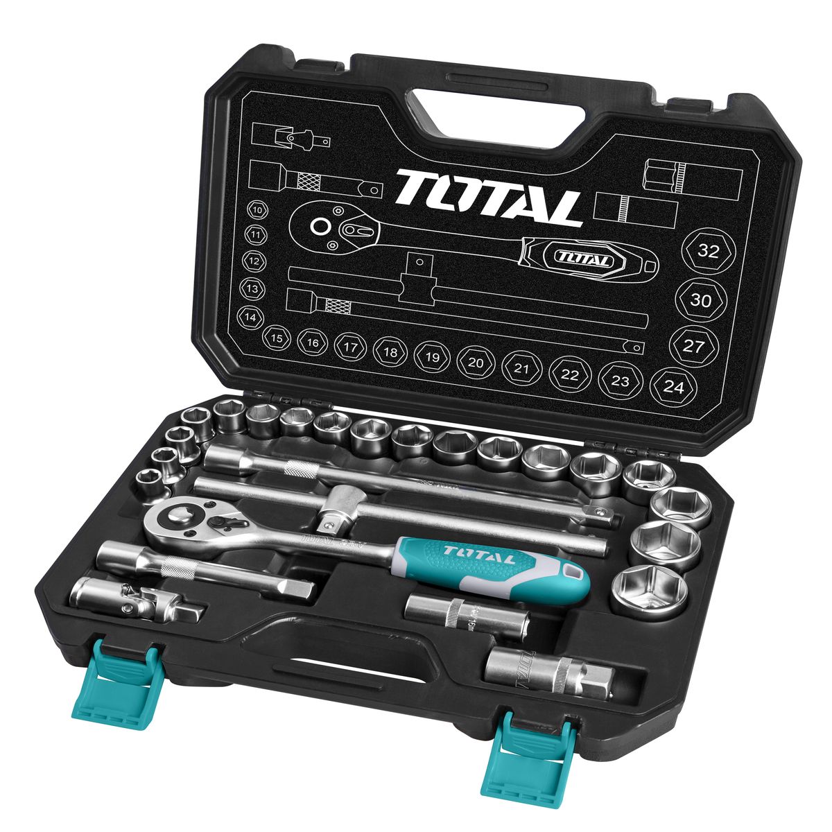 Total Tools 25 Piece Socket Set 1/2 Inch (13mm) | Shop Today. Get it ...