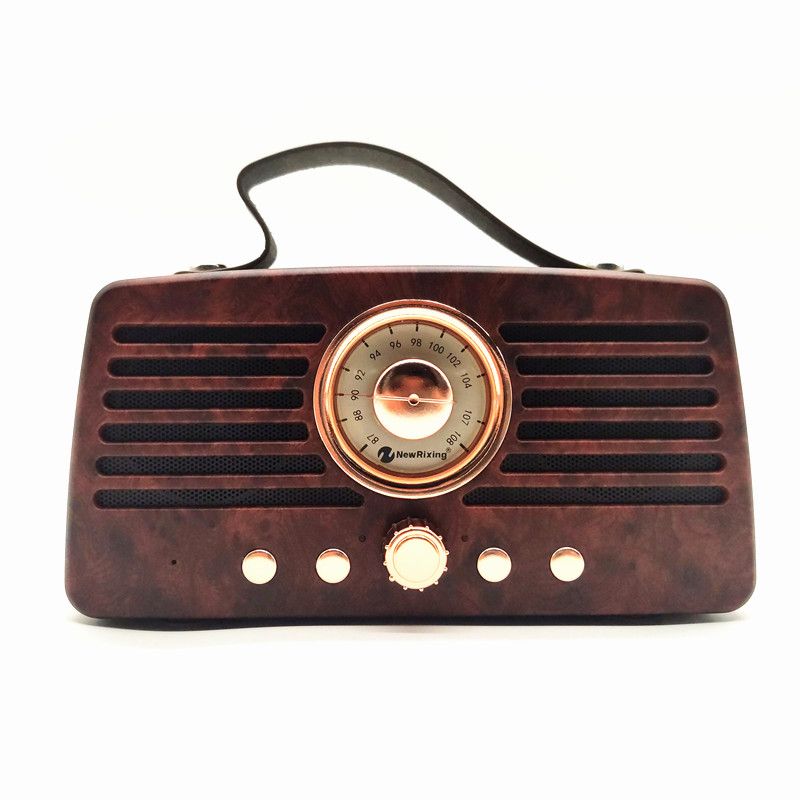 Wood Texture Vintage FM Radio Wireless Bluetooth Speaker | Shop Today ...