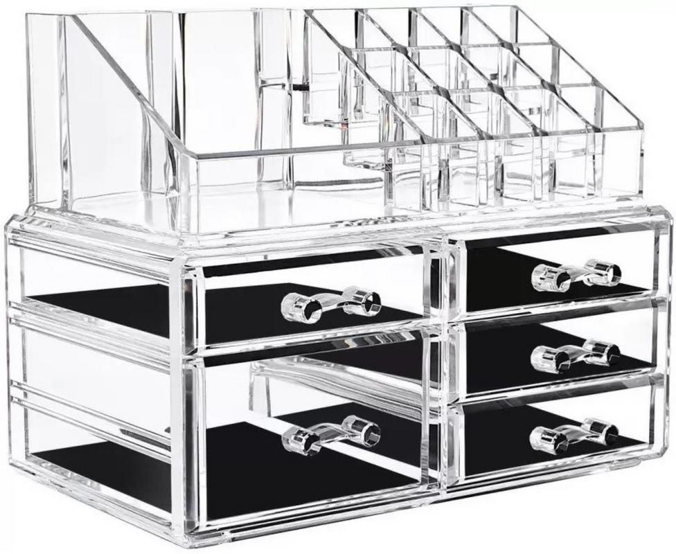 Clear Make Up Organiser and Cosmetic Storage Box - 5 drawer | Shop ...