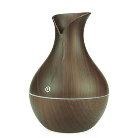 Ultrasonic Aroma Humidifier with Colour-Changing LED - Dark Brown ...