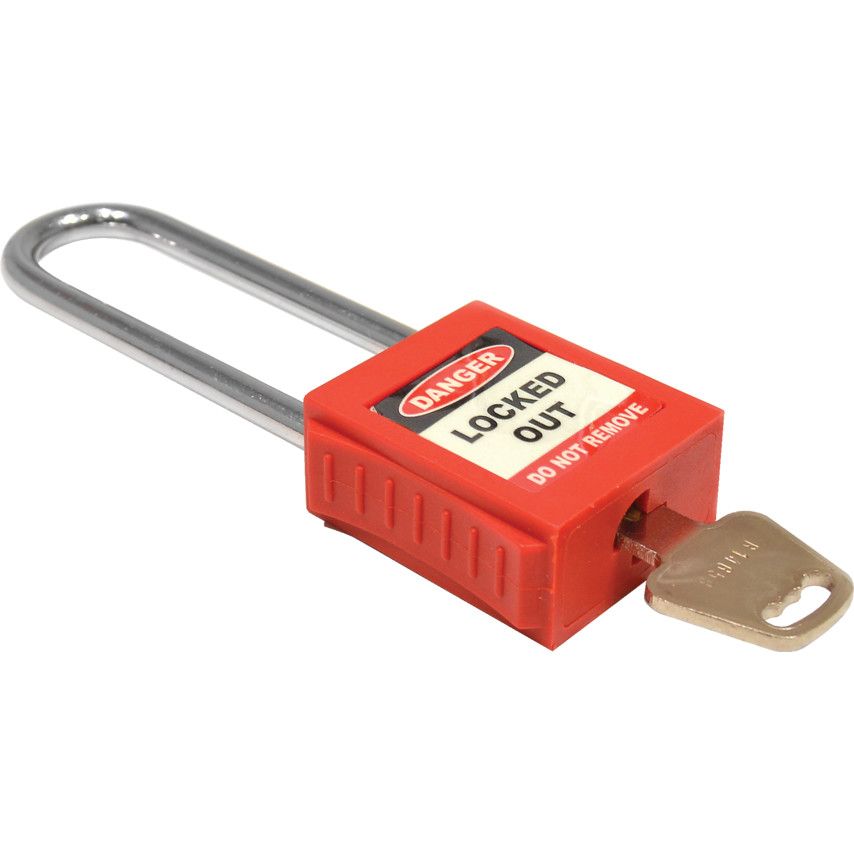 Matlock Safety Lockout Padlock Long Shackle Red | Shop Today. Get it ...